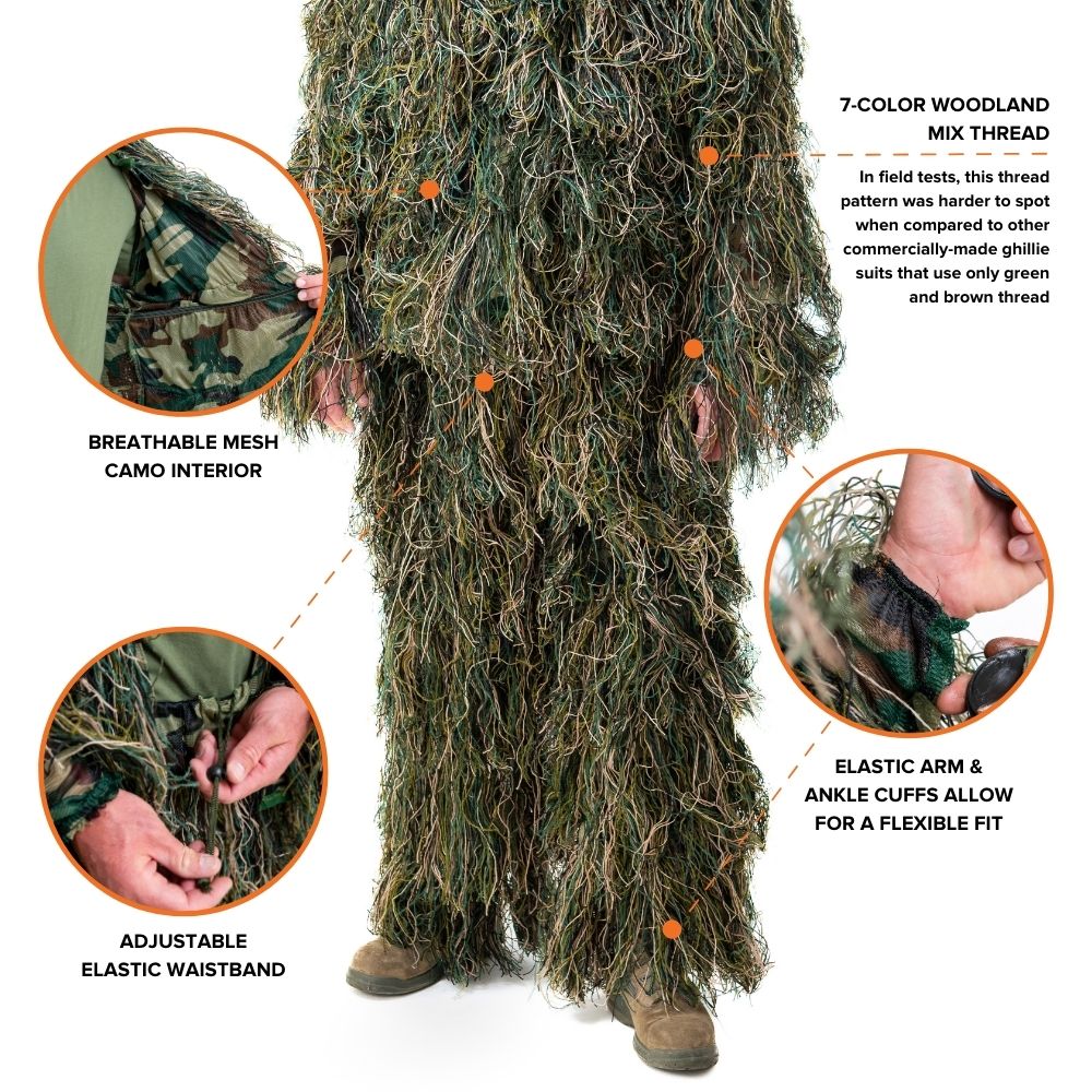 Arcturus Ultra-light Woodland Ghillie Suit - Adult – Ghillie Suit Clothing